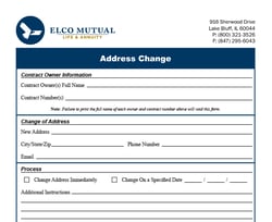 Servicing Forms | ELCO Mutual Life & Annuity